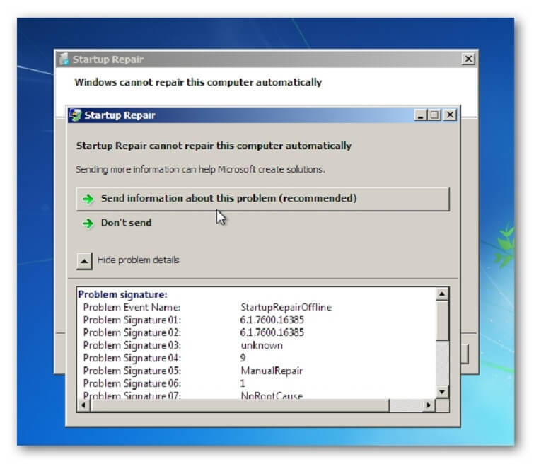 Cách sửa lỗi Windows Error Recovery - TRONG WIN VISTA, 7, 8, 10