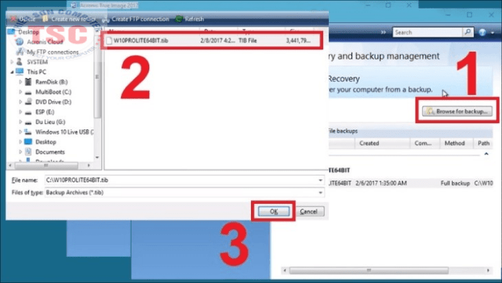 Cách ghost máy tính bằng file TIB chuẩn UEFI - GPT - Thiên Sơn Computer