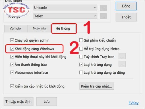 Cách tải và chỉnh Unikey để gõ dấu tiếng Việt - Thiên Sơn Computer