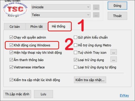 Cách tải và chỉnh Unikey để gõ dấu tiếng Việt - Thiên Sơn Computer